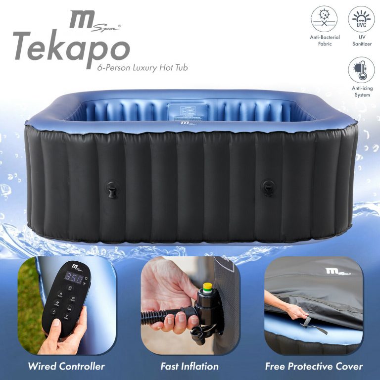 MSpa Tekapo 6 Person Square Inflatable Bubble Hot Tub (2021) – Best Inflatable Hot Tubs
